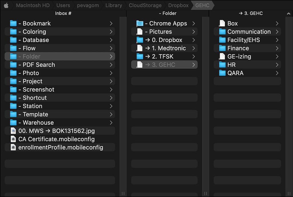 Can I see the items in columns like in Finders? - 🌟Features - Dynalist Forum