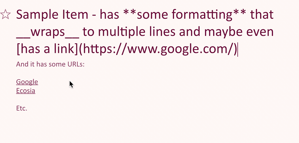 Request: Need option to quick open items in non-edit mode - 🌟Features - Dynalist Forum