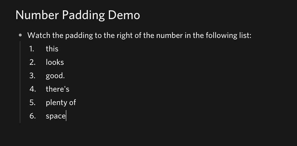 Numbered lists in RTL mode not padded - 🐛Bugs - Dynalist Forum