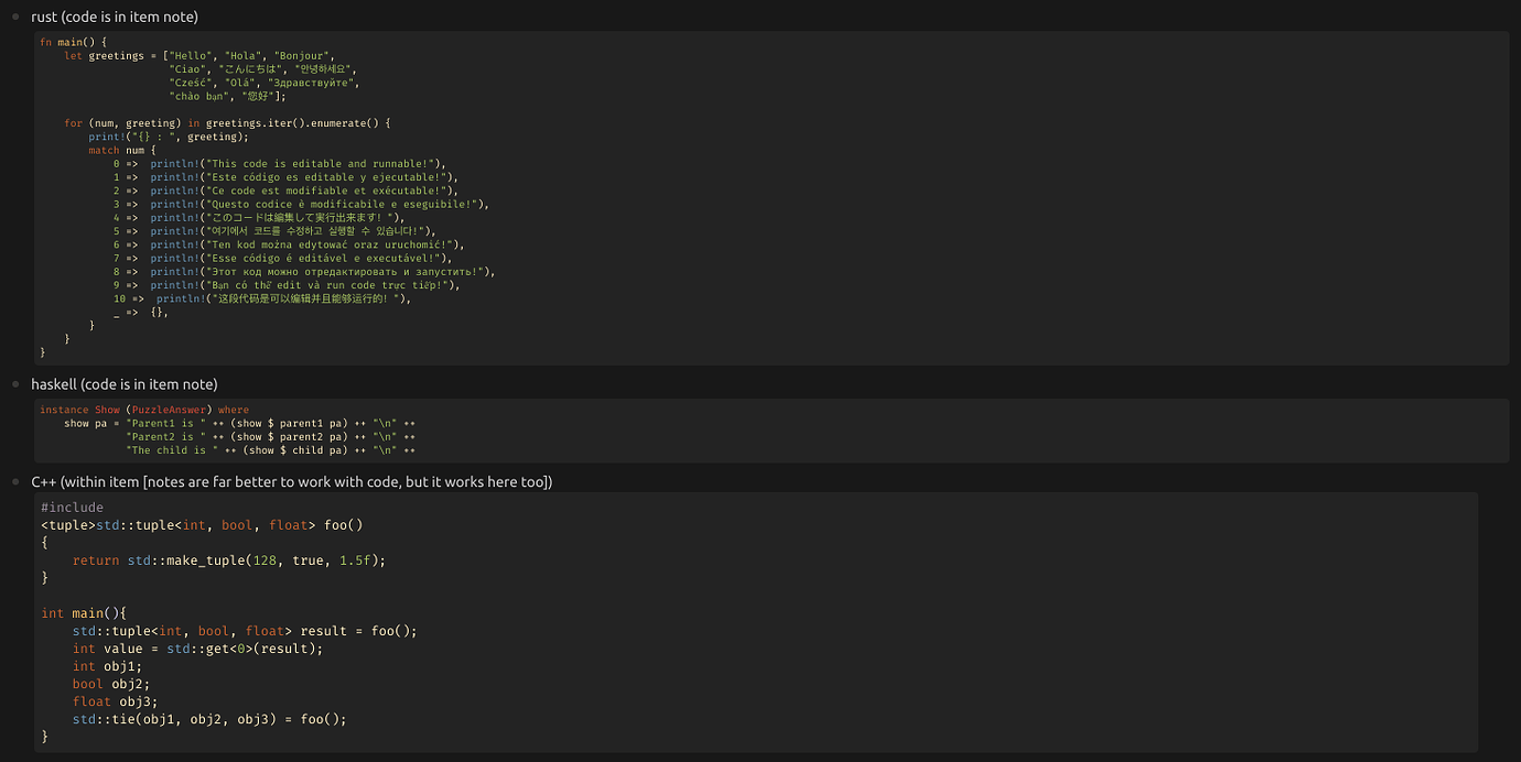 Multi-line code blocks - 🌟Features - Dynalist Forum