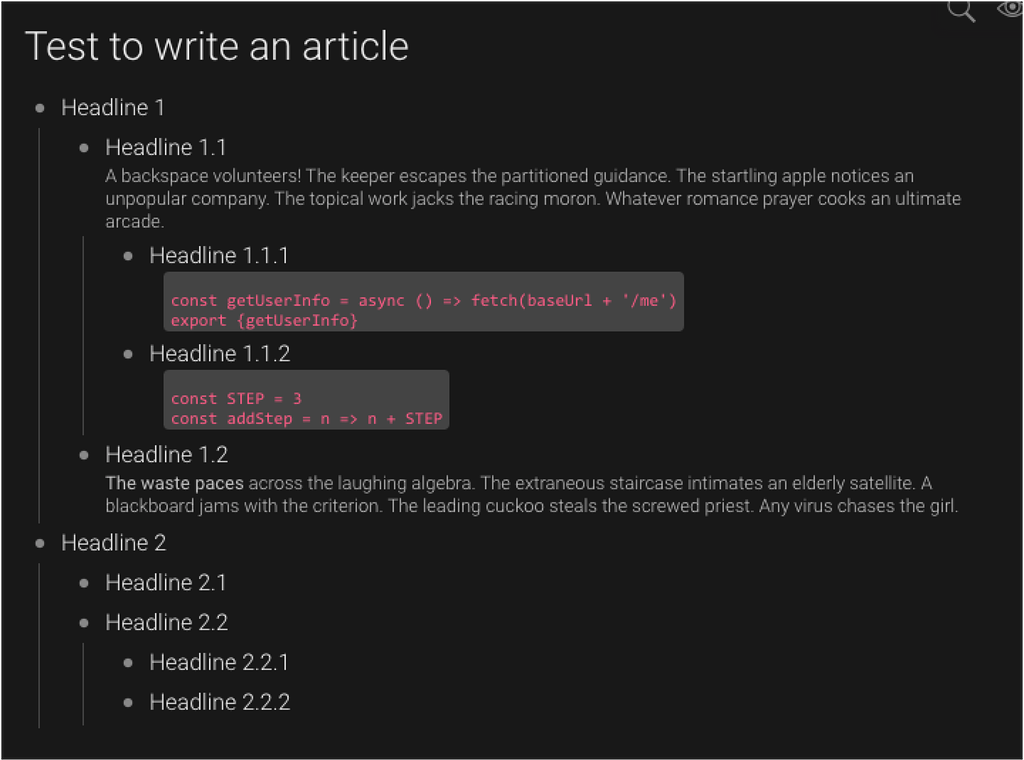 What's the best way to use dynalist to write an article - Help - Dynalist Forum