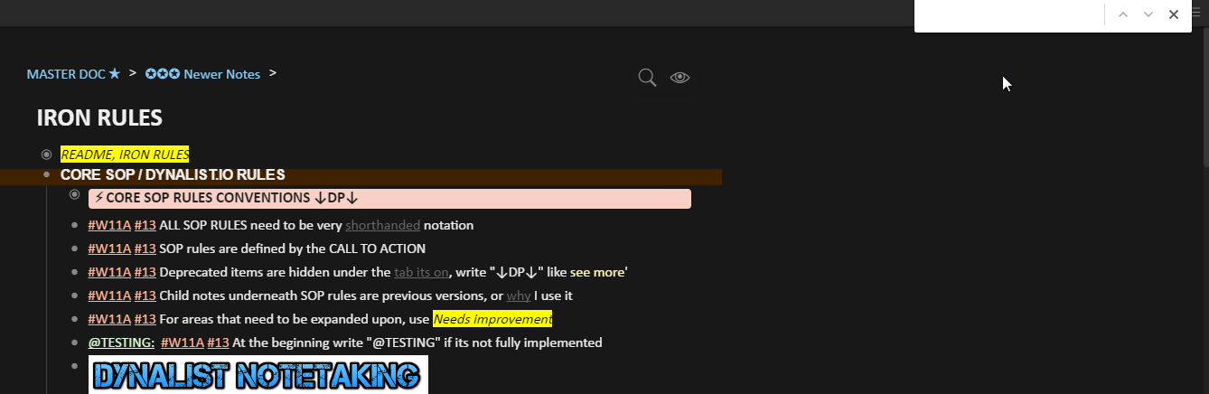 Changeable hotkeys for CTRL+F search function - 🌟Features - Dynalist Forum